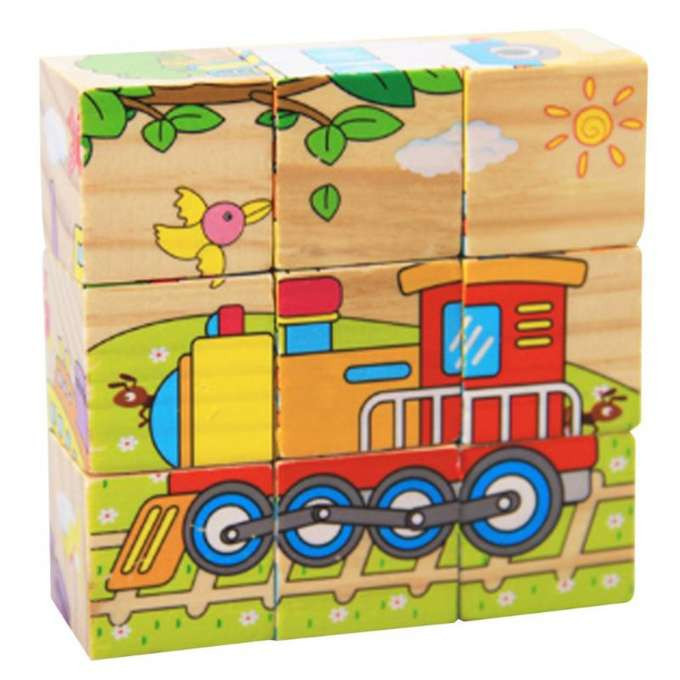 Állatos Fa Kocka Puzzle 6 Az 1 - Ben - JátékMall